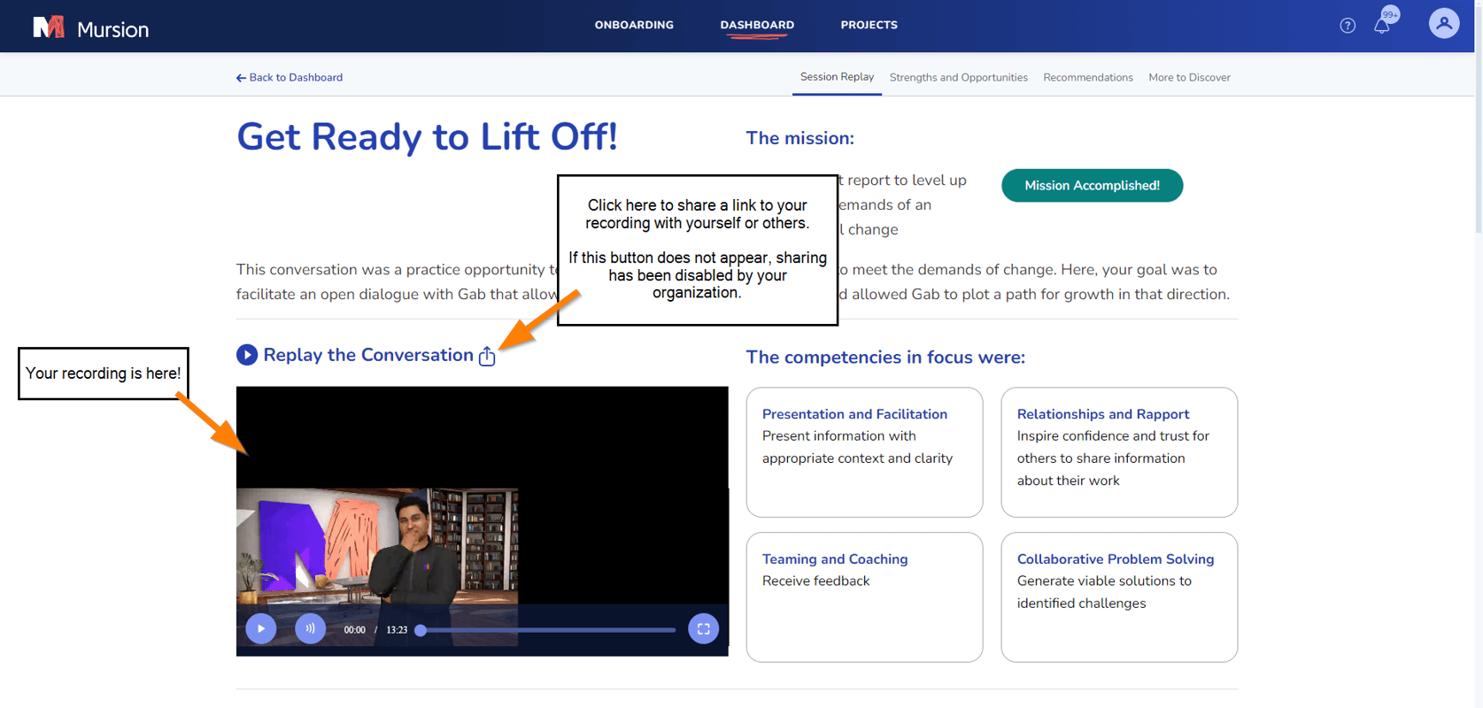 Viewing, Sharing, and Downloading a Simulation Recording