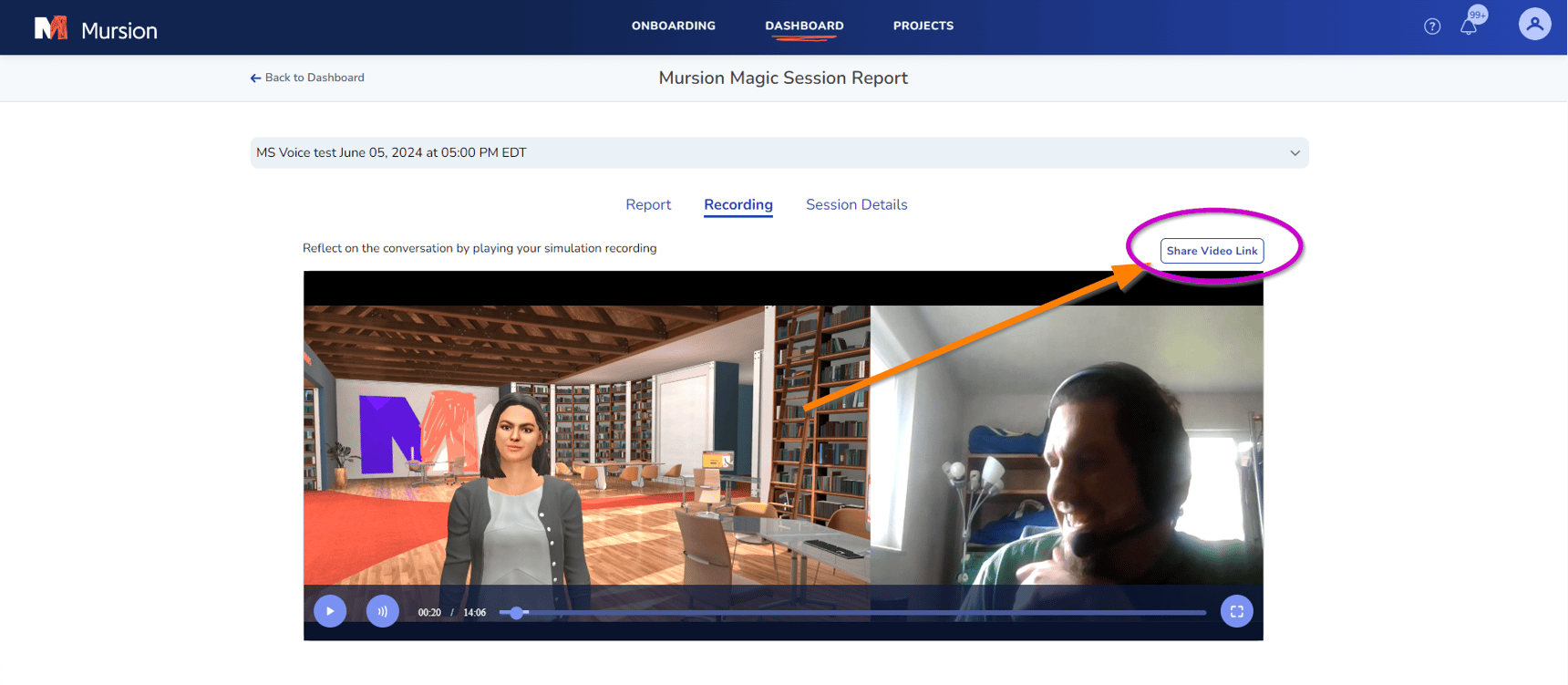 Viewing, Sharing, and Downloading a Simulation Recording