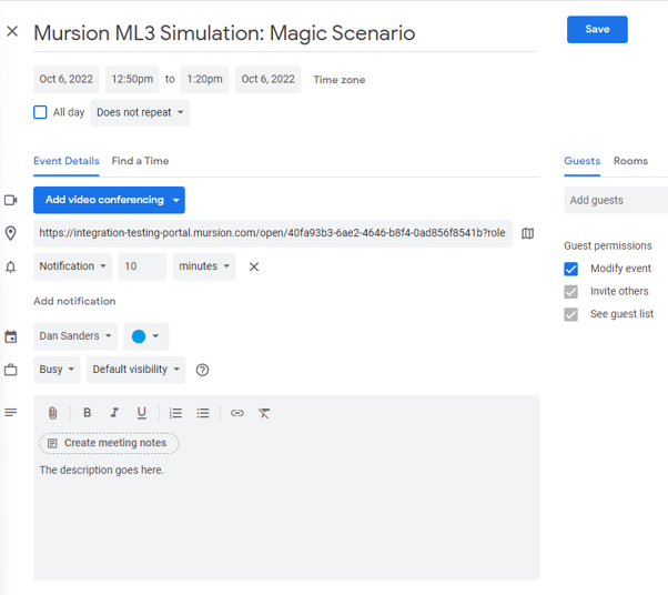 Add Mursion Sessions to your Calendar
